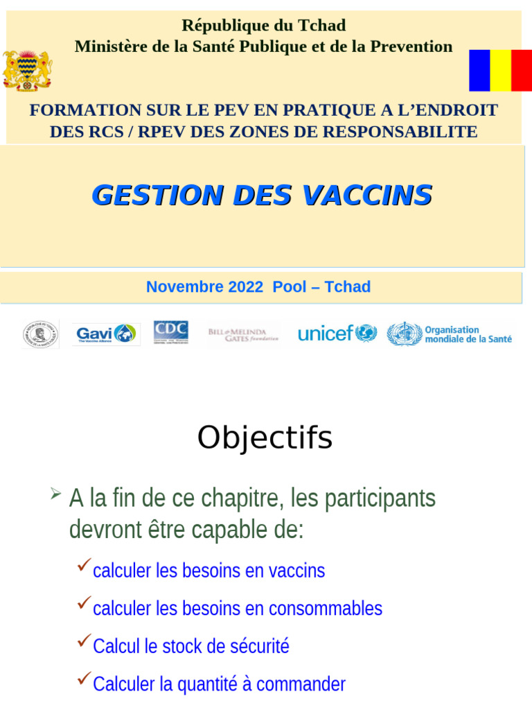 Guide de gestion des vaccins au Tchad | PDF | Vaccination | Médecine