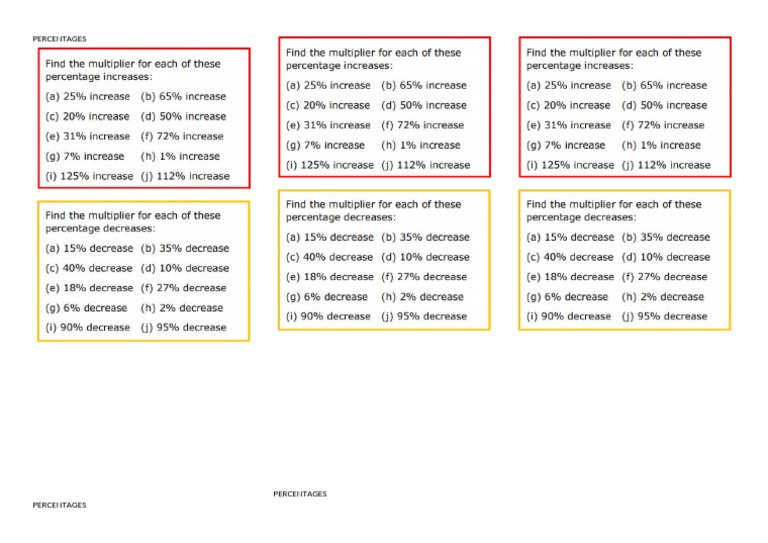 KS3 Percentages 2 | PDF