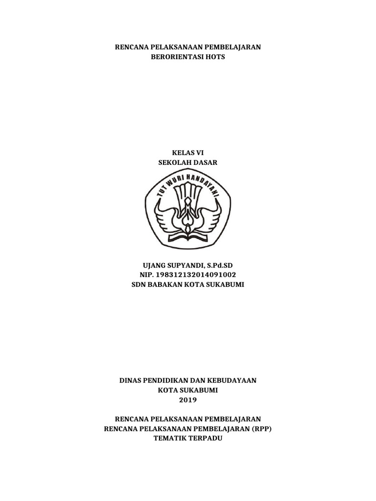 LK-5 RPP_Kelas Tinggi_6_IPA _SD UJ 2019 DEAL | PDF