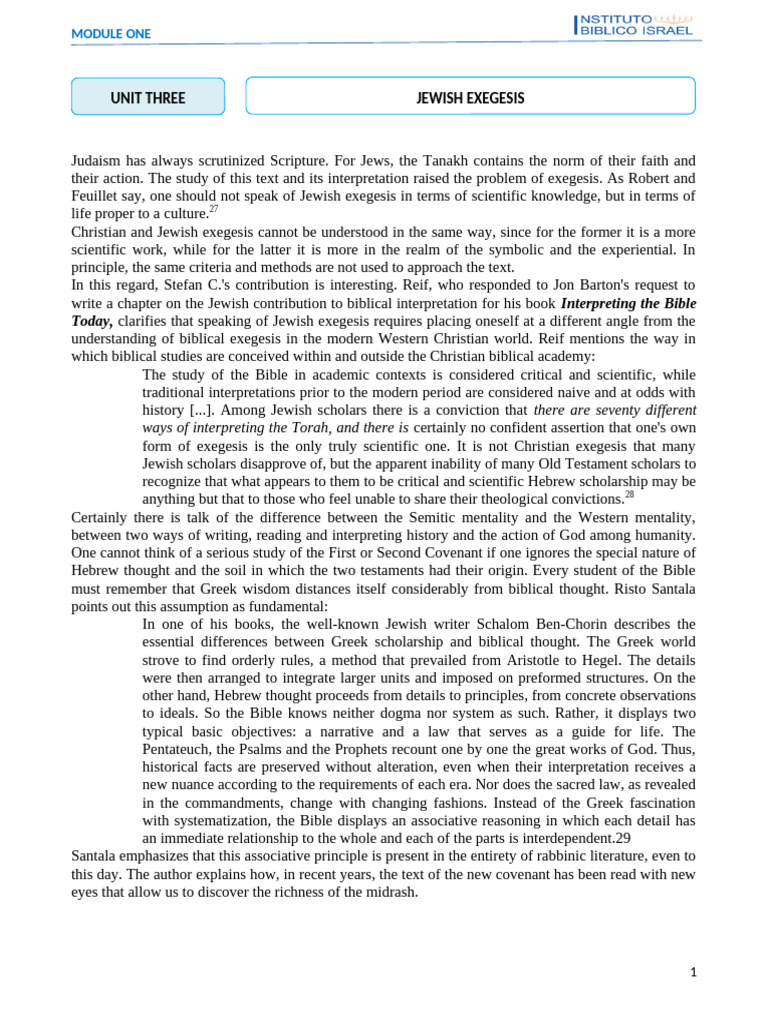 Jewish Exegesis | PDF | Midrash | Exegesis