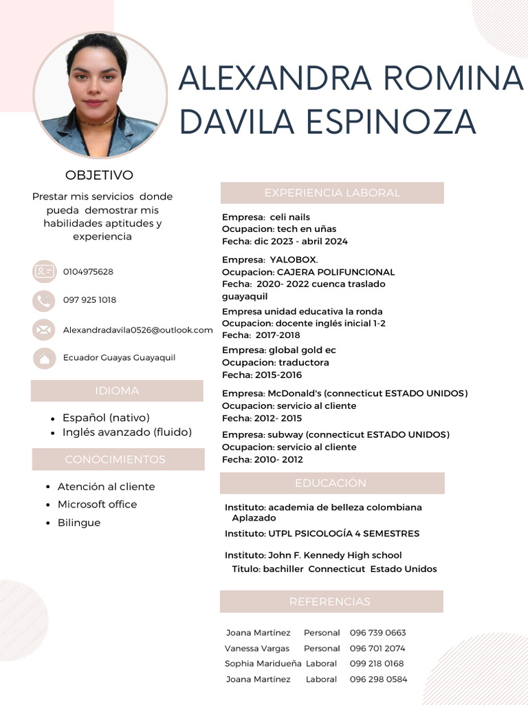 Currículum de Alexandra Romina | PDF