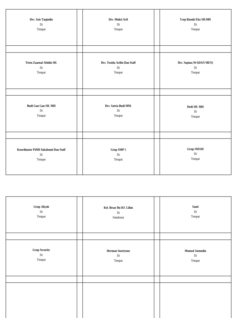 Undangan Label 3 | PDF
