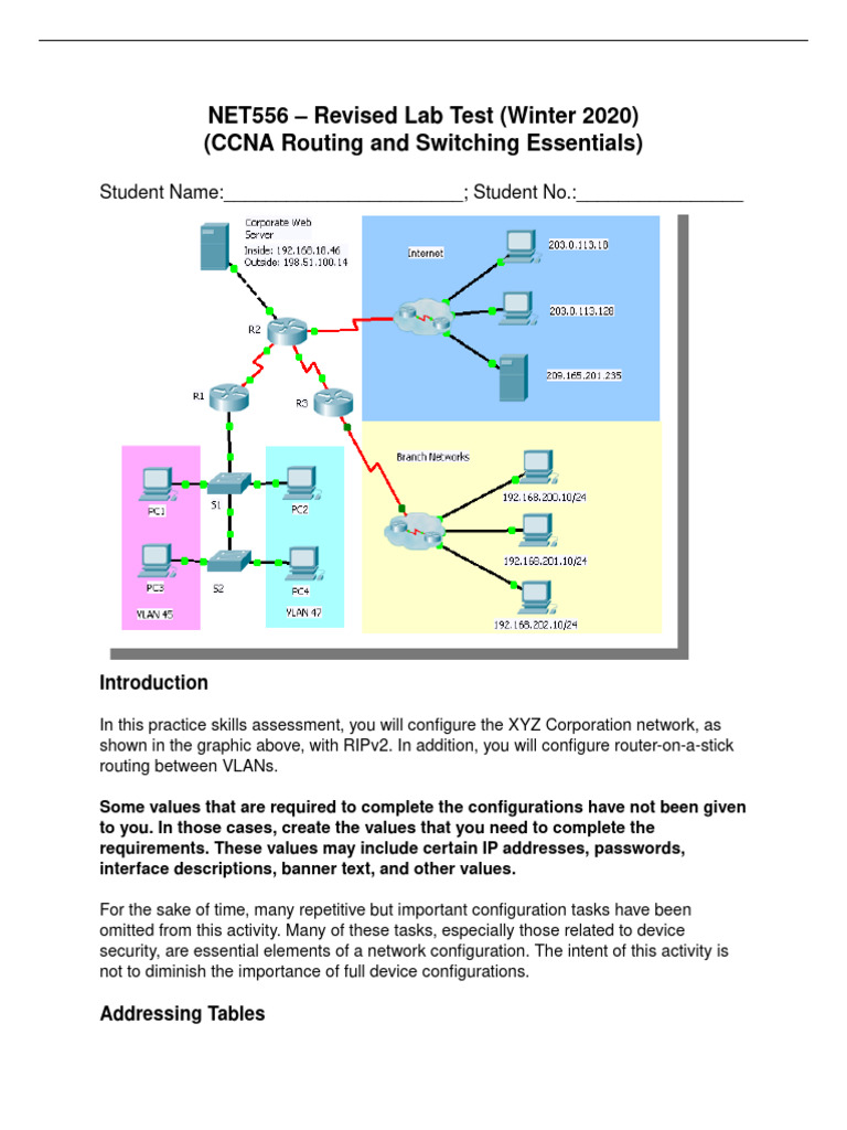 Net556 Labtest020w Revised | PDF | Computer Network | Communications ...