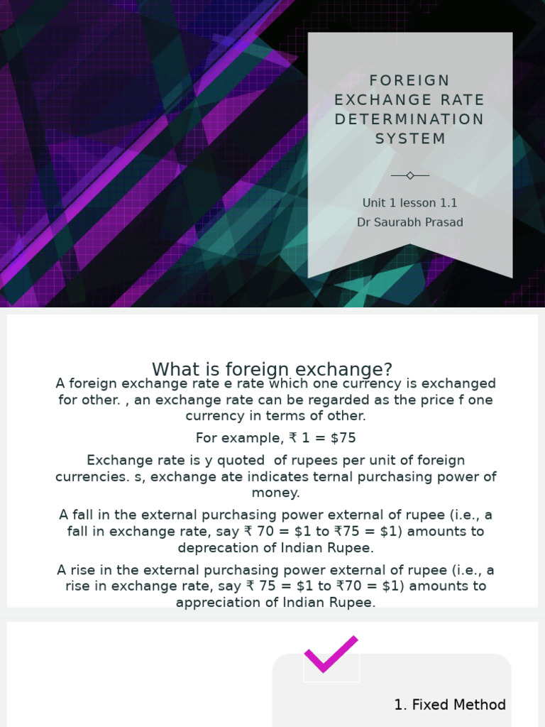 Class 12 Eco: Foreign Exchange Rates | PDF | Exchange Rate | Currency ...