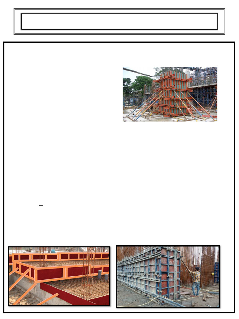 Formwork Part - 1 | PDF | Architectural Elements | Civil Engineering