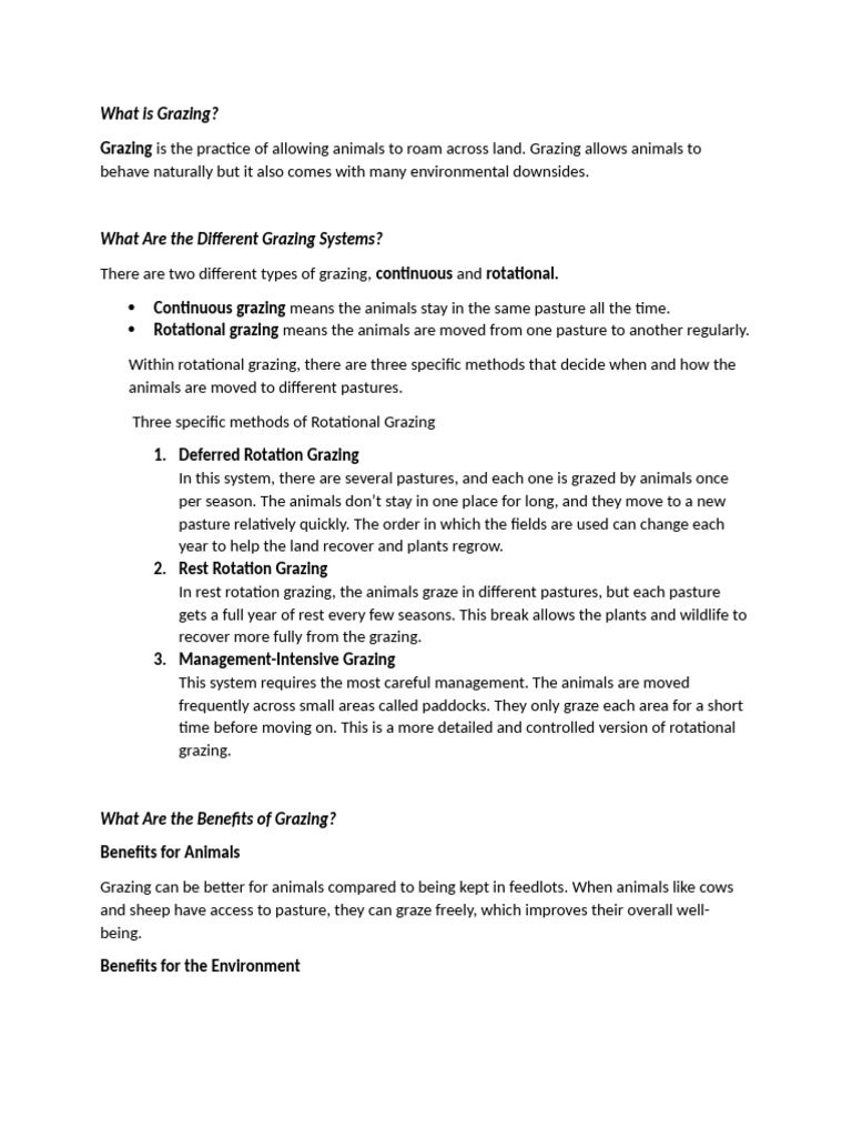 What is Grazing 1 | PDF | Grazing | Earth Sciences