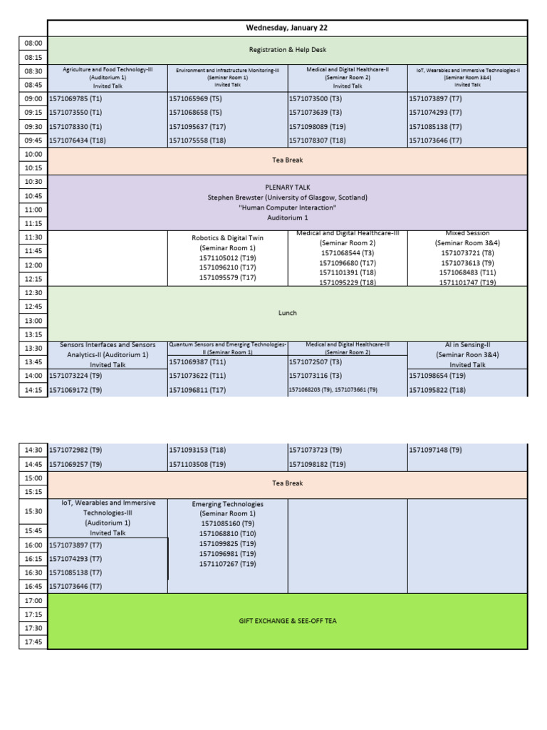 APSCON_2025_Block Schedule_22 Jan 2025 | PDF | Computing