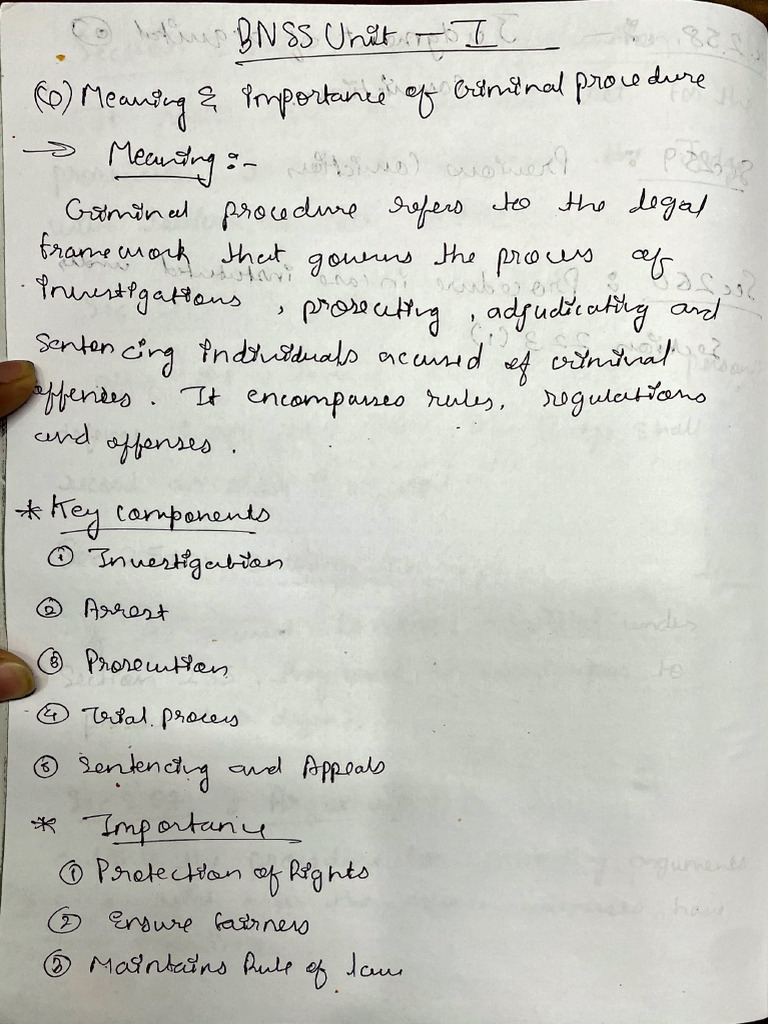 BNSS Unit 1 | PDF