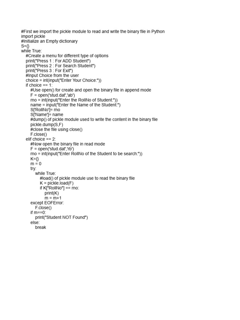Python Student Management System | PDF