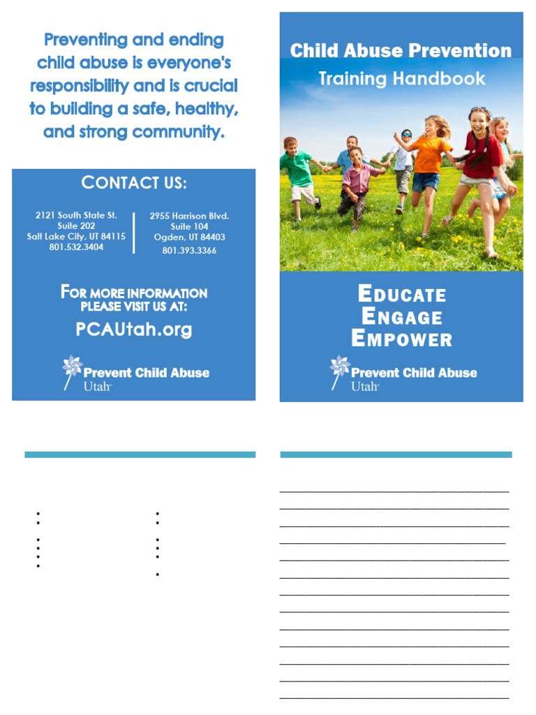 Staff Training Booklet 1 | PDF | Child Abuse | Child Protective Services