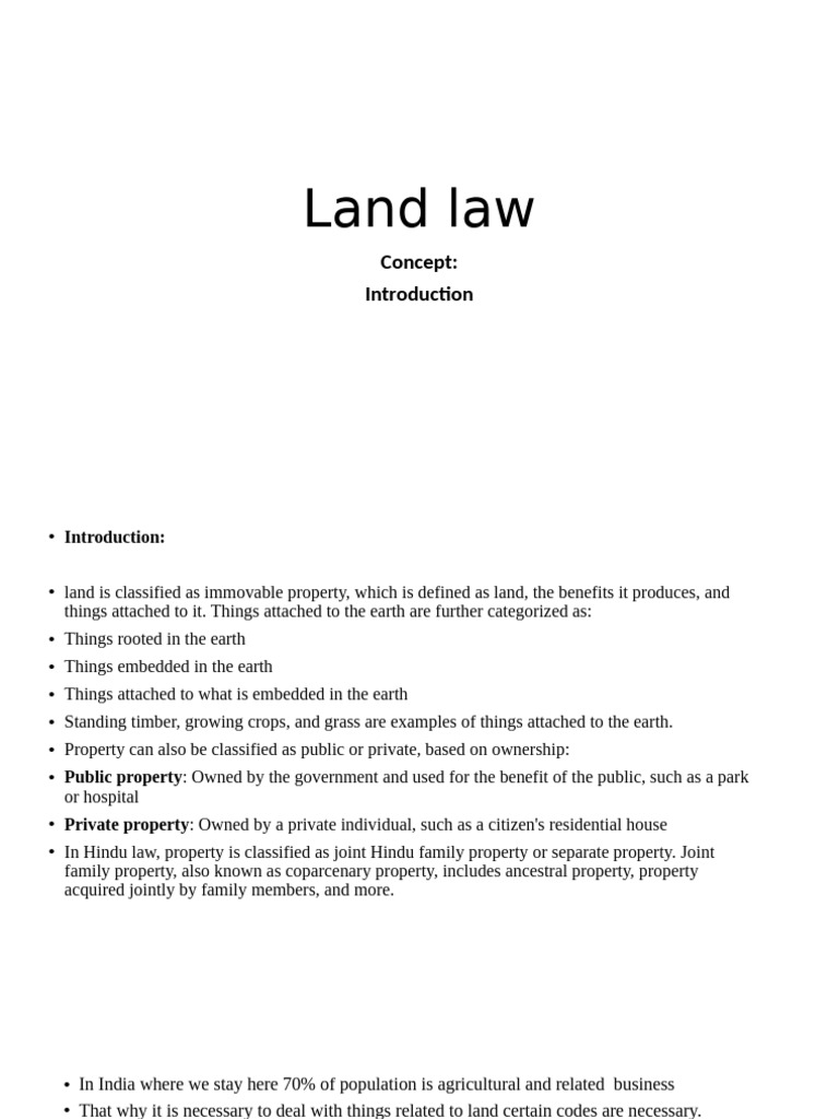 Land Law | PDF | Lease | Justice
