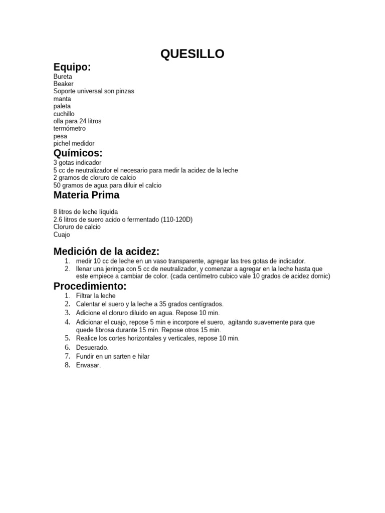 Quesillo | PDF