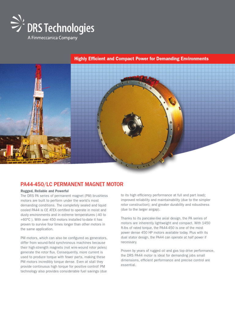 Pa44 450 Pm Motor | PDF | Electric Motor | Electrical Engineering