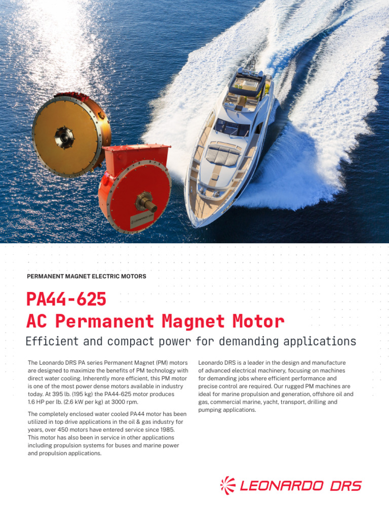 Pa44 625 Commercial Datasheet | PDF | Electric Motor | Electrical ...