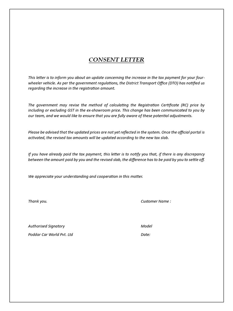 Consent Letter | PDF