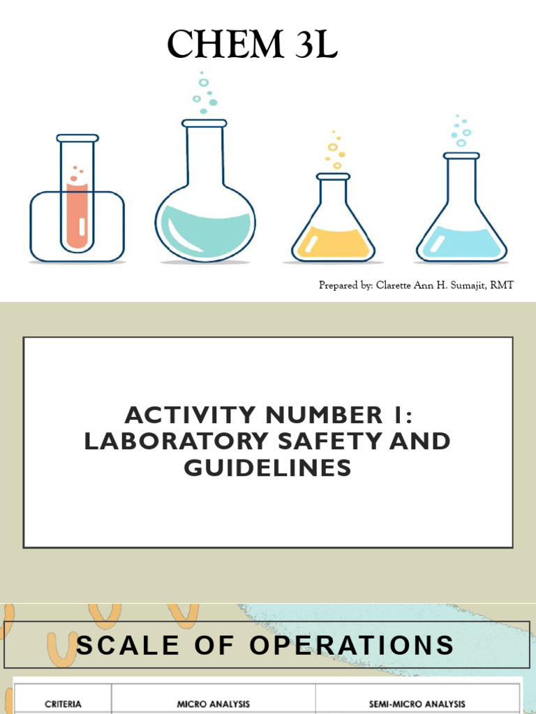 CHEM 3L ACT 1 and 2 Prelab and Postlab | PDF | Observational Error ...