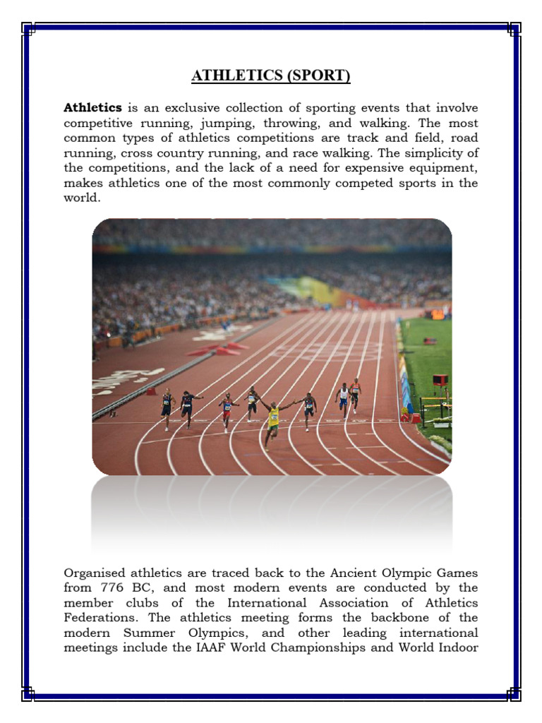 Athletics | PDF | Sport Of Athletics | Track And Field