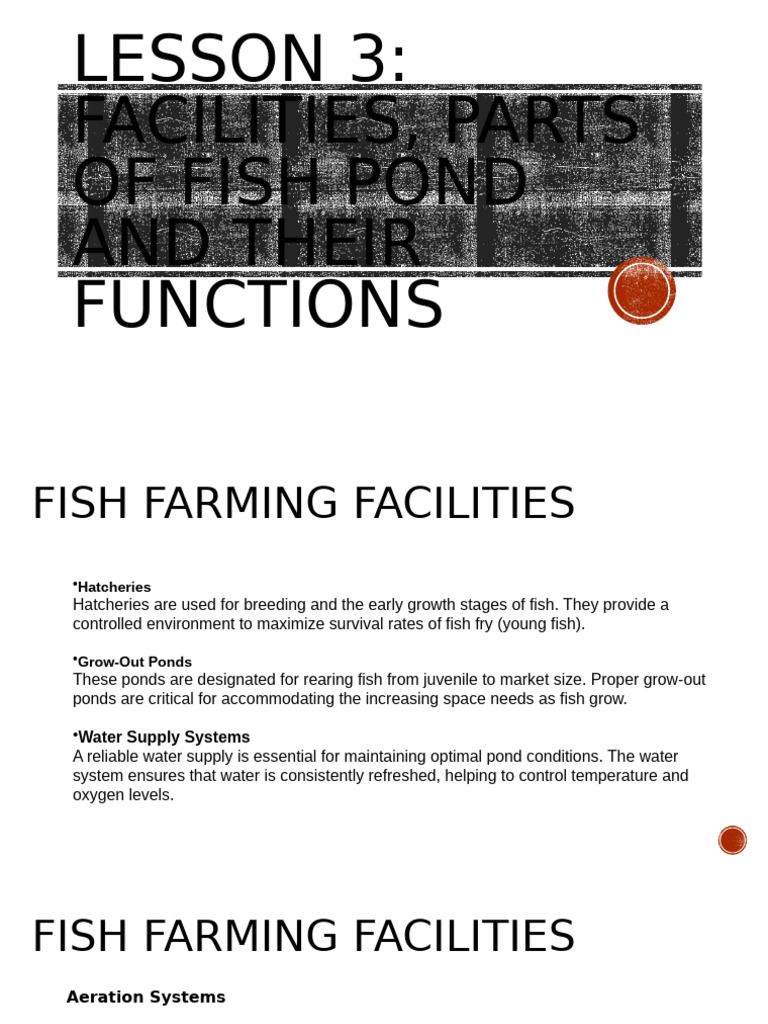 Fish Pond Components and Their Roles | PDF | Water | Pond