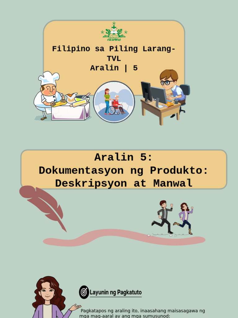 TVL 12 - Pagsulat NG Dokumentasyon NG Produkto - Deskripsyon at Manwal ...