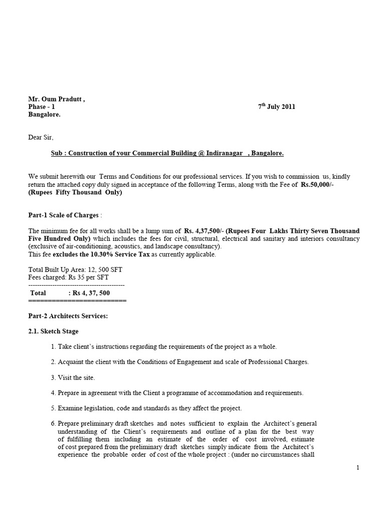 Contract | PDF | Specification (Technical Standard) | Architect