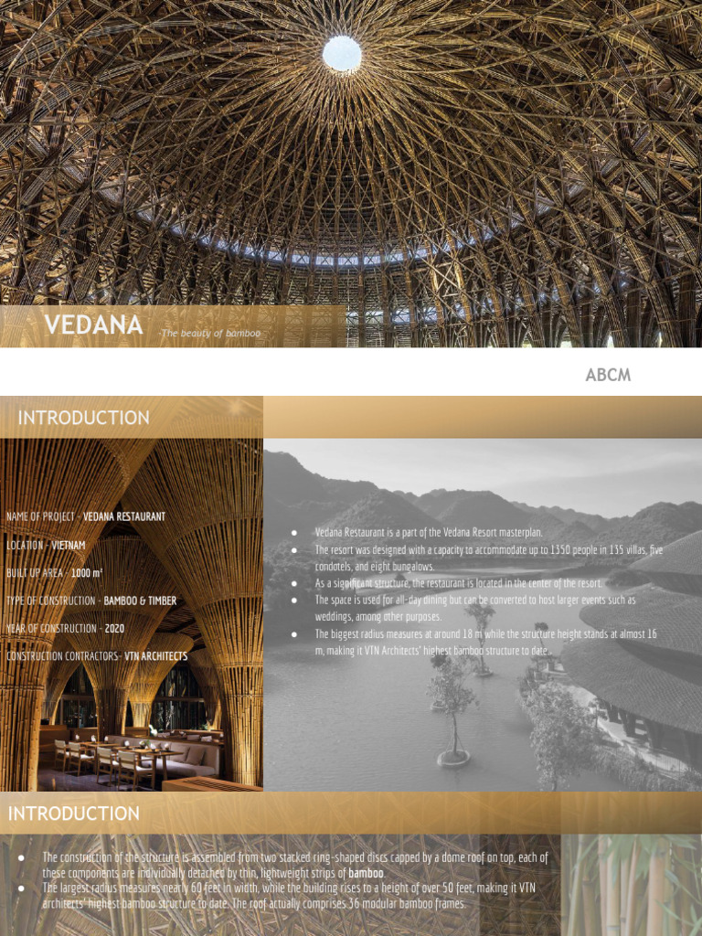Vedana Restaurant: Bamboo Architecture in Vietnam | PDF | Bamboo | Roof