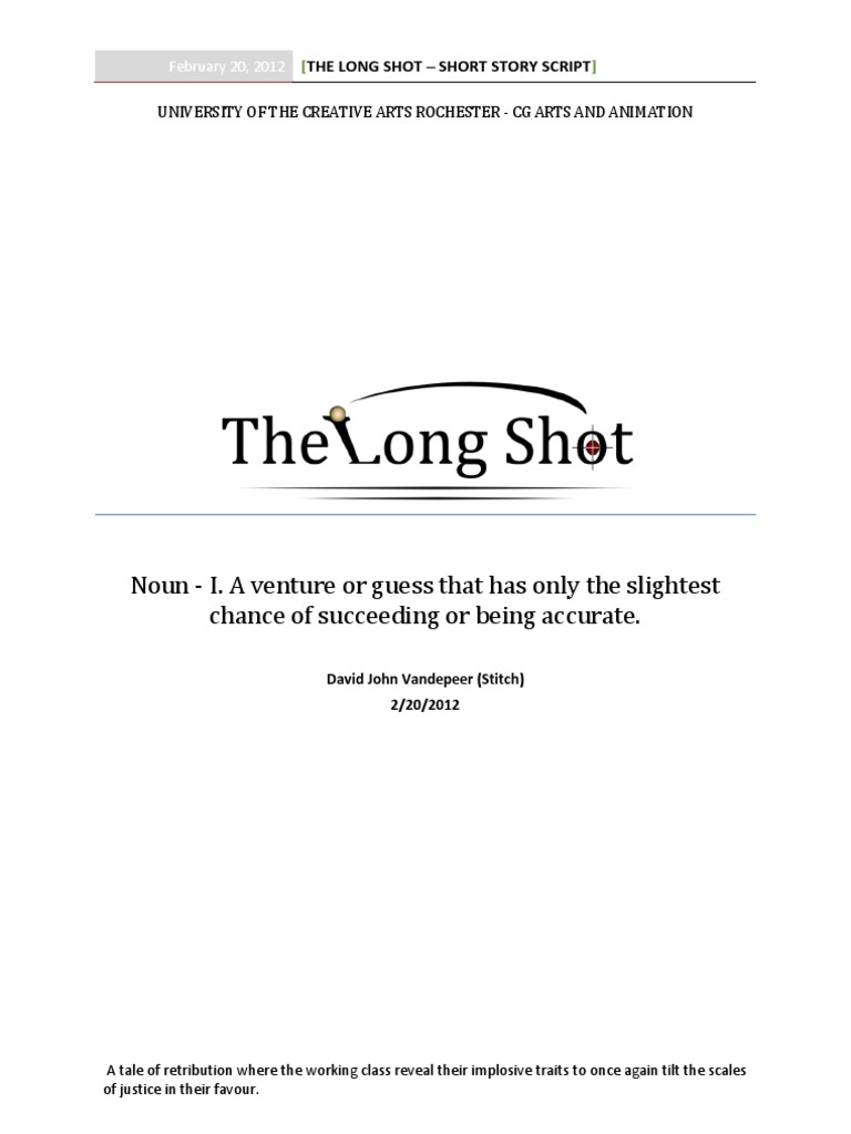 The Long Shot Final Script | PDF | Leisure