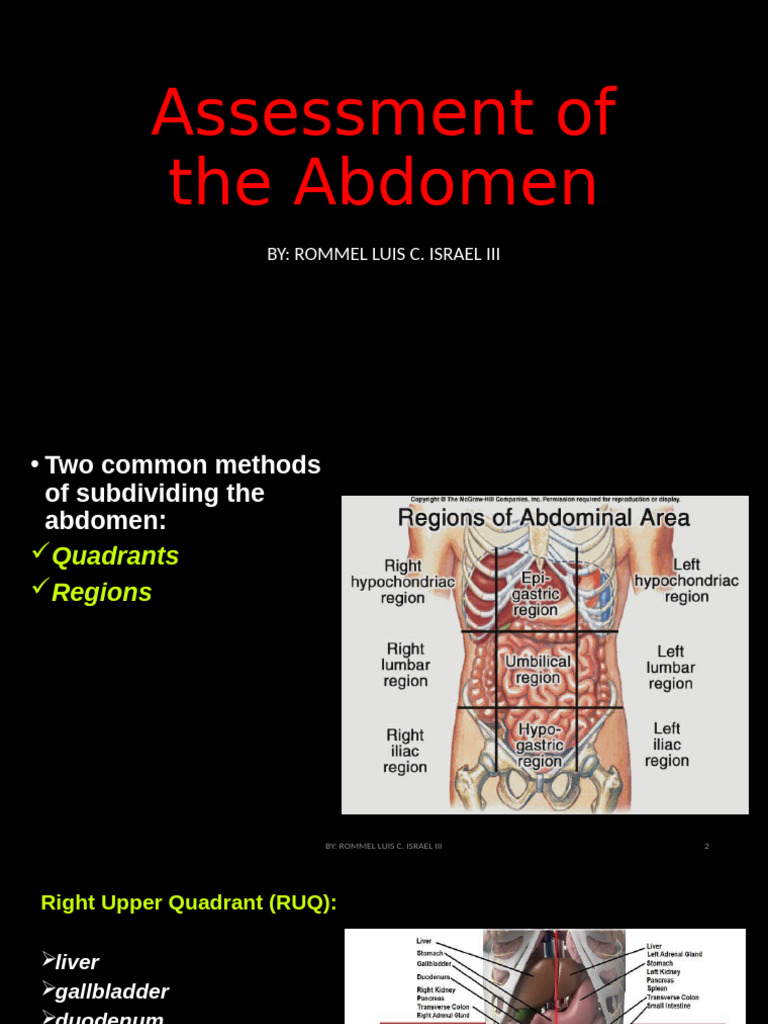 Health Assessment - Abdomen | PDF | Abdomen | Constipation