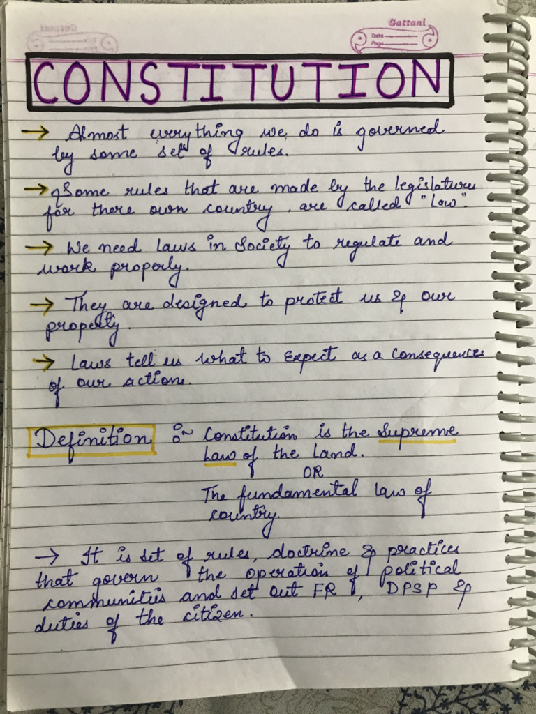 Constitution Part 1 | PDF