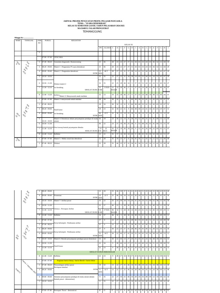 667767869-Jadwal-Projek-p5-Suara-Demokrasi-terbaru | PDF
