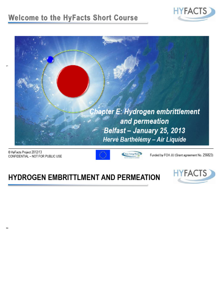 Hydrogen Embrittlement and Permeation Analysis | PDF | Fracture ...