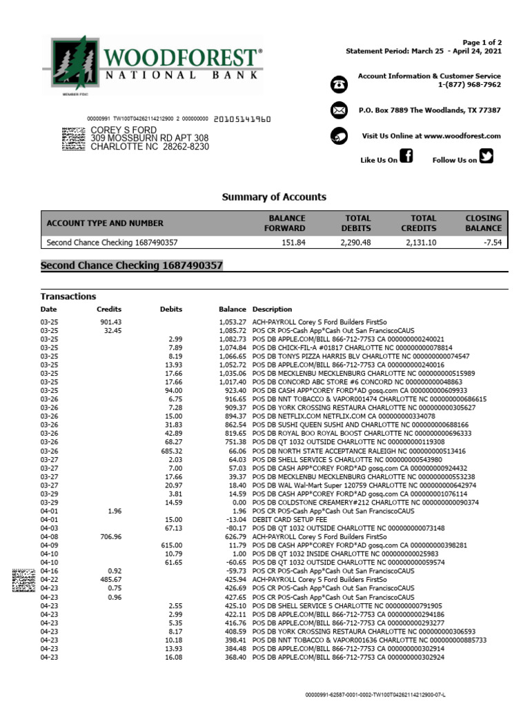 Bank Statement | PDF | Debits And Credits | Credit Card