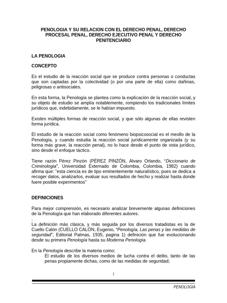 Penología y Ciencias Penales | PDF | Castigos | Criminología