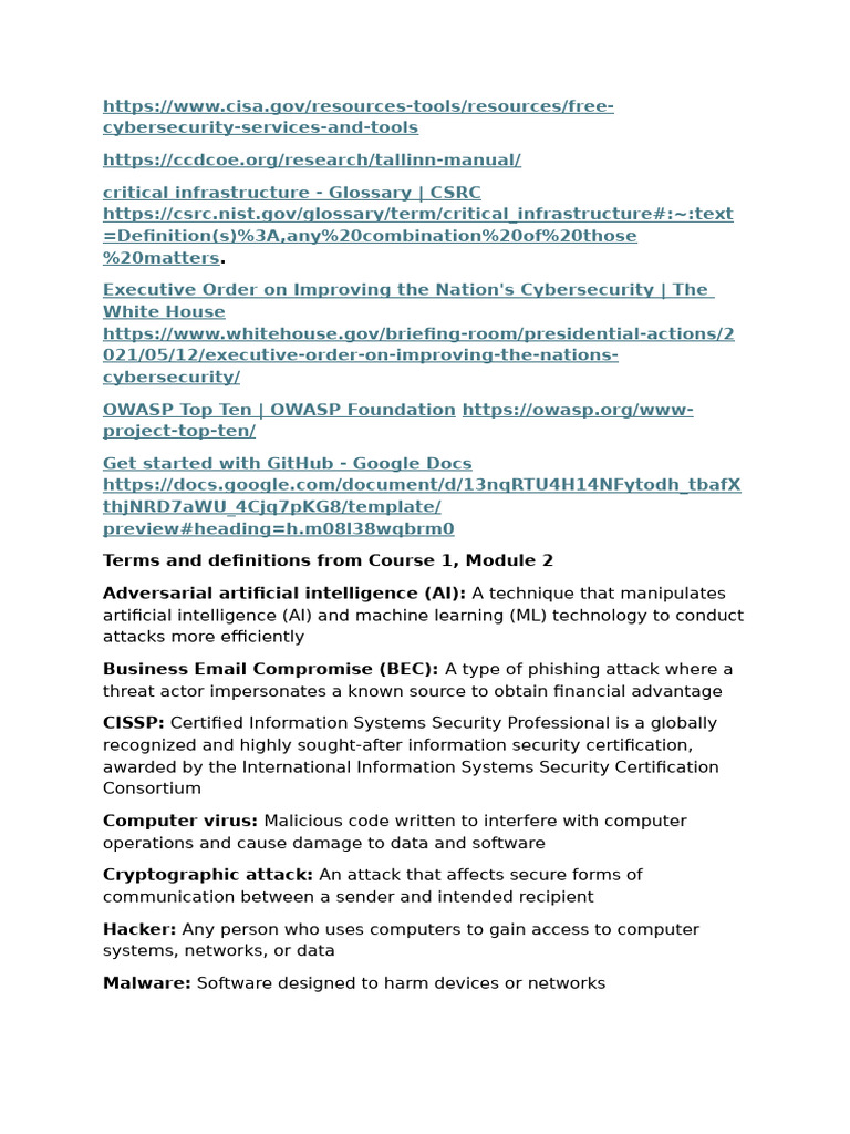 Cyber Security terms | PDF | Security | Computer Security