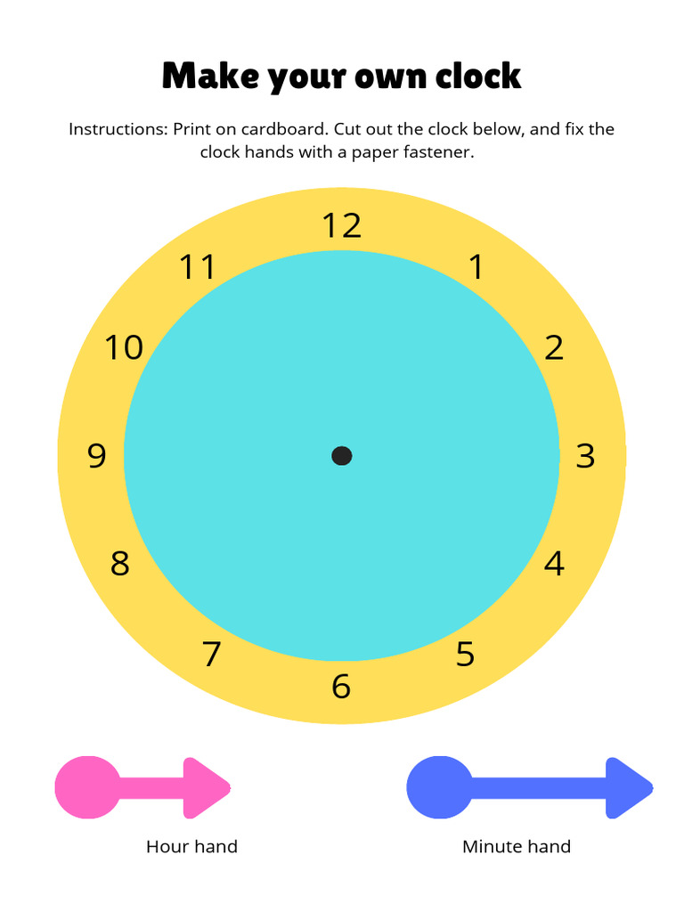 DIY Clock Making Worksheet | PDF
