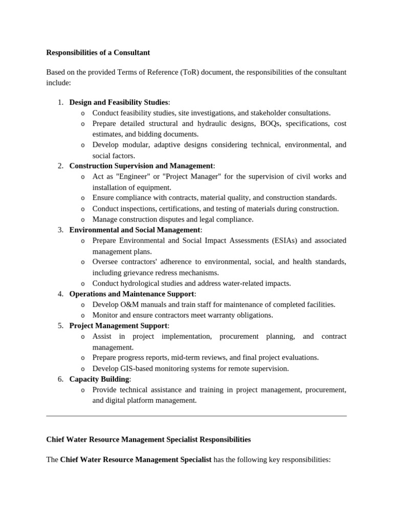 summary | PDF | Water Resources | Project Management