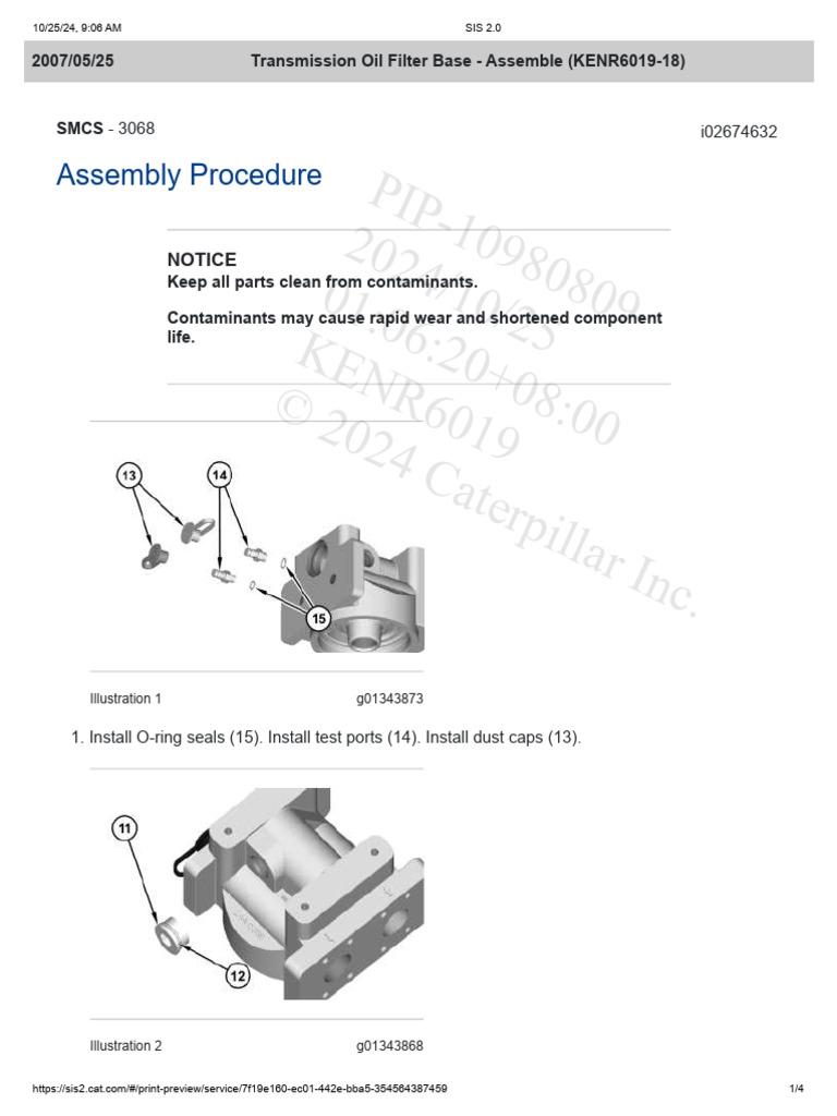 Transmission Oil Filter Base Assembly Guide | PDF