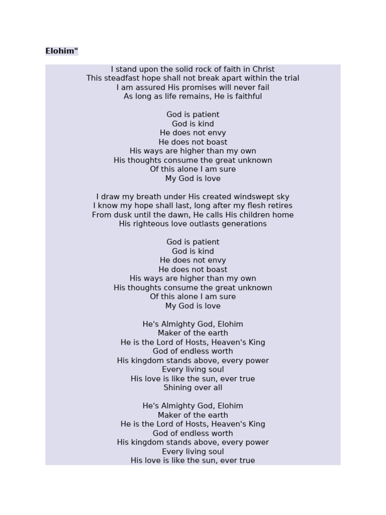 Elohim | PDF