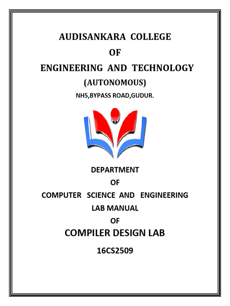 Compiler Design - r16 Lab Manual - Final | PDF | Parsing | Compiler