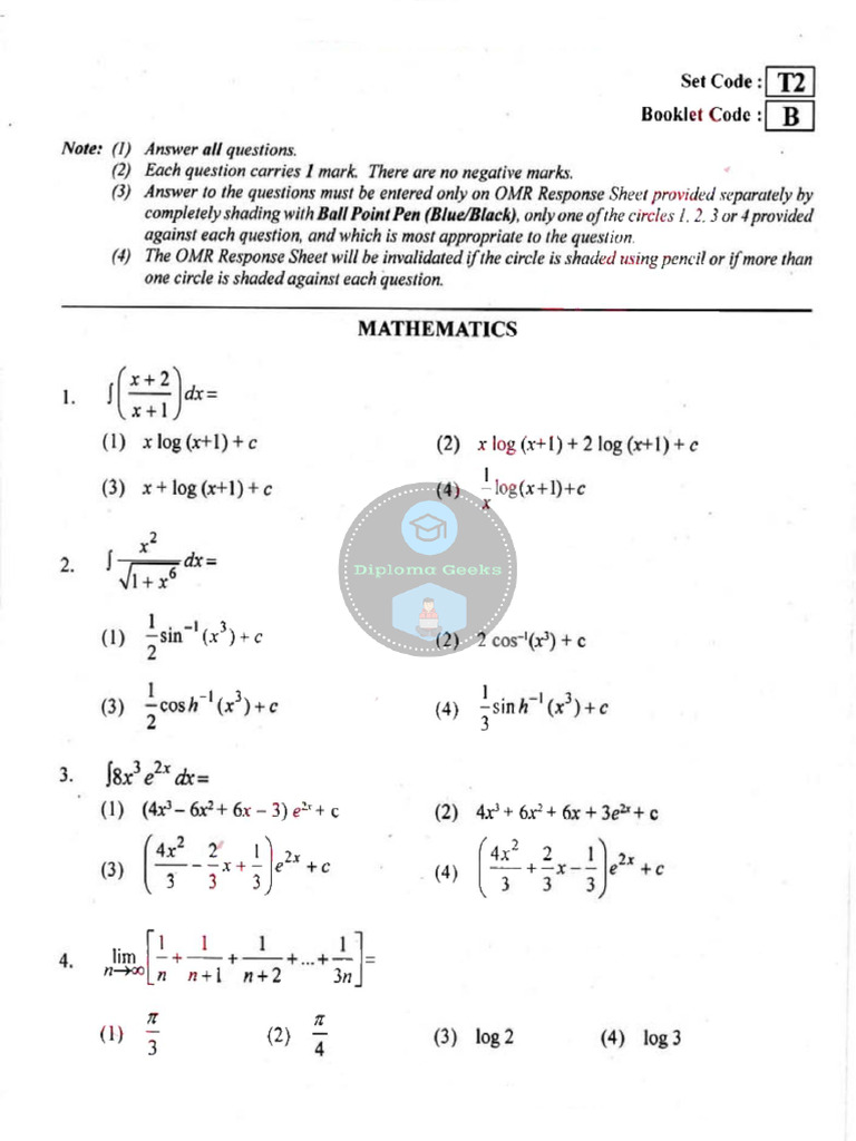 2014 TS ECET Paper | PDF