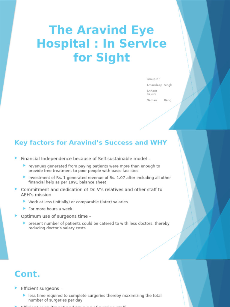 The Aravind Eye Hospital | PDF | Hospital | Surgery