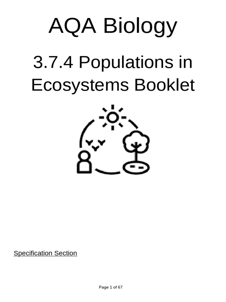 AQA Biology: Ecosystems & Populations Guide | PDF | Ecological Niche ...