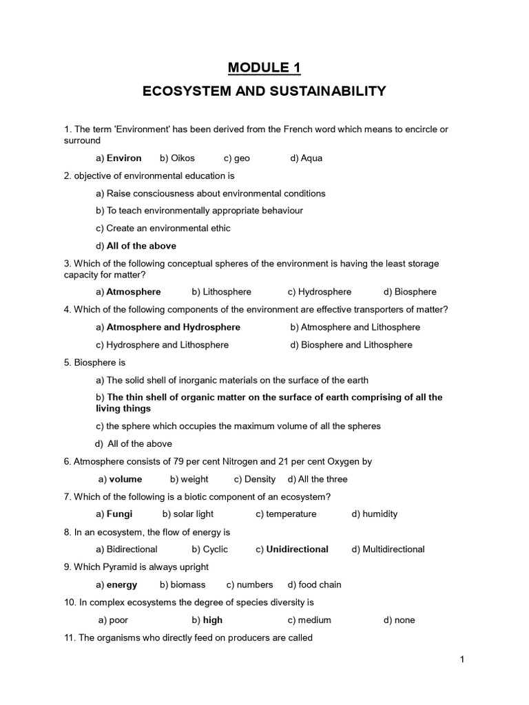 EVS full notes | PDF | Ecosystem | Energy Development