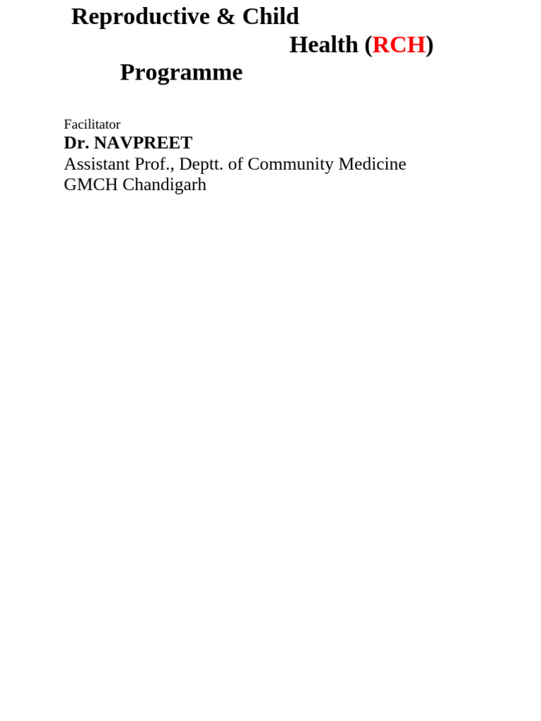 Reproductive & Child Health | PDF | Family Planning | Mother