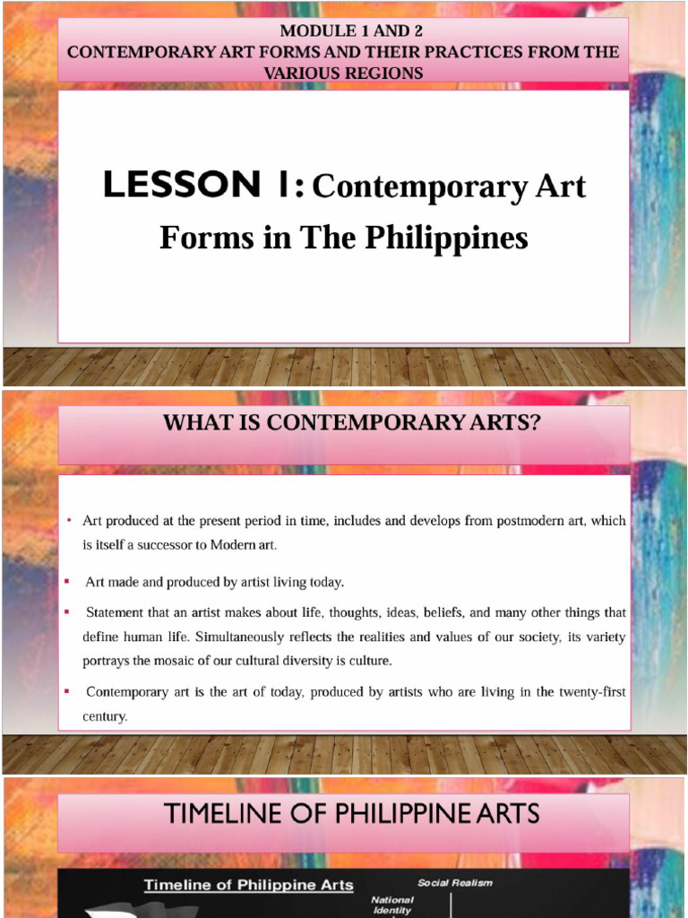 Copy LESSON 1 CONTEMPORARY ART FORMS IN THE PHILIPPINES | PDF