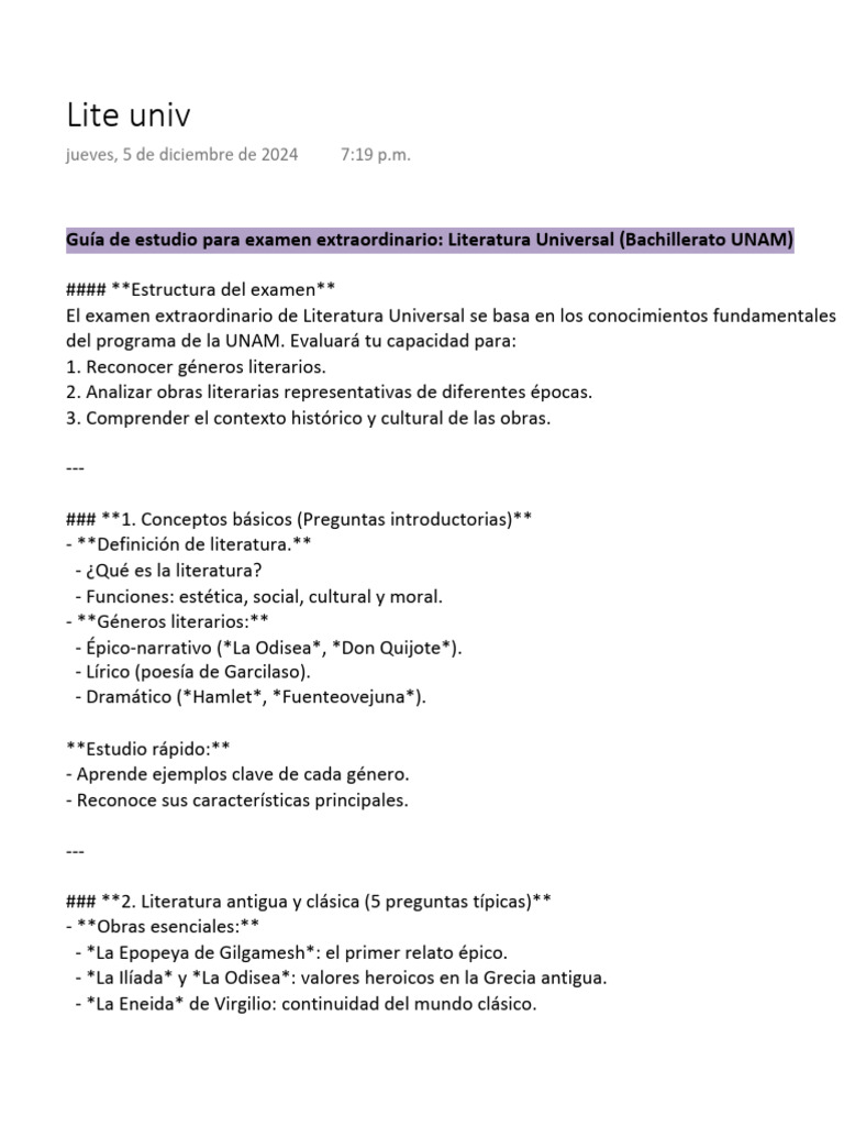 Lite Univ Ulti Intent | PDF | Poesía épica | Tragedia