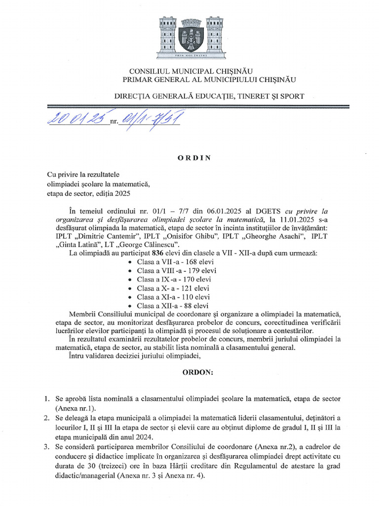 Ordin Tot-Olimp | PDF