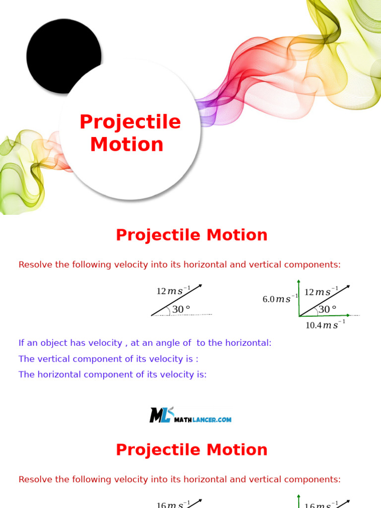 6b. Projectile Motion | PDF | Projectiles | Velocity