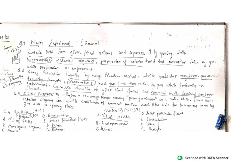 Bio Question Practical | PDF