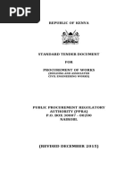 Standard Tender Document for Works | PDF | General Contractor | Employment