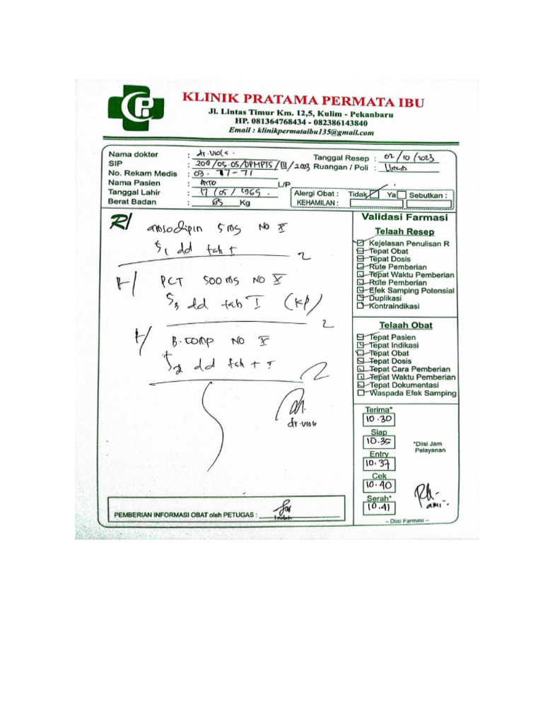Bukti Blanko Pengkajian Resep | PDF
